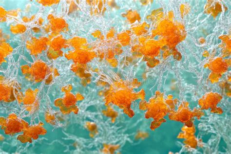 Abstract Digital Brain Structure With Geometric Nodes Visualized Through Futuristic Neural