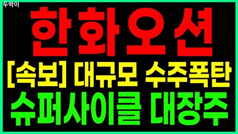 🐥한화오션🐥 속보 대규모 수주폭탄 슈퍼사이클 대장주 조선주 조선관련주 삼성중공업 트럼프 급등주 주가 주가전망 주식추천