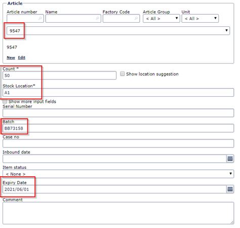 batch and serial numbers ongoing wms