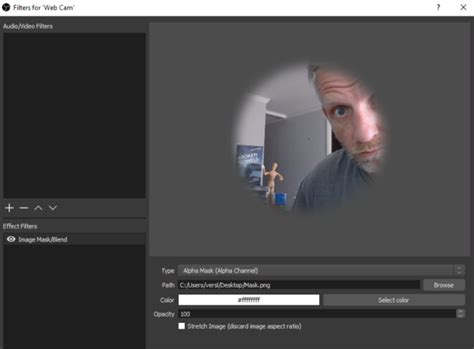 Creating A Round Cutout Mask For OBS Studio JAY VERSLUIS