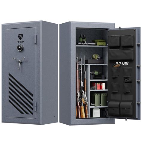 Rpnb Rpfs30 G 30 Gun Fireproof Biometric Gun Safe Grey Safe And Vault