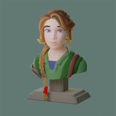 Stl File Leah Bust Stardew Valley 👤・3d Print Model To Download・cults