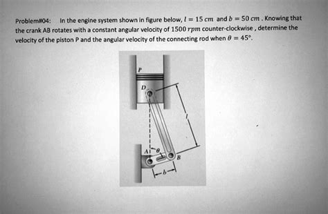 Problem 04 In The Engine System Shown In Figure Below L 15 Cm And B