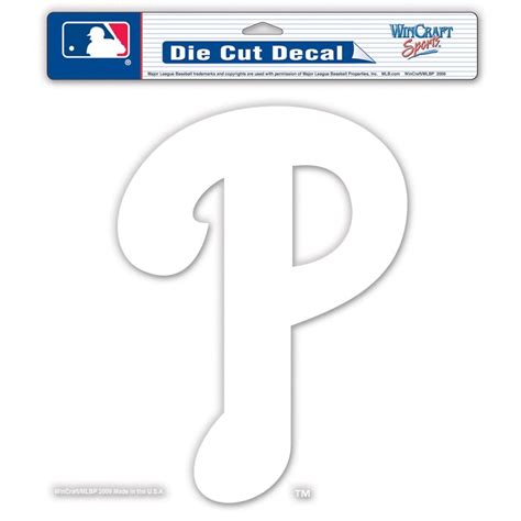 8 X 8 White P Decal