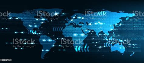 Interface Digital Global Network System Technology Background Presentation And Communication