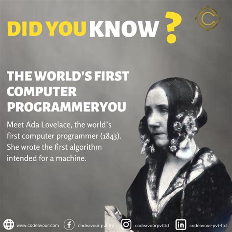 codeavour private limited on linkedin techhistory womenintech inspiration adalovelace