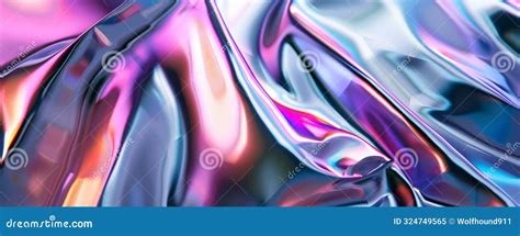 Abstract Iridescent Background Design 3d Render With A Sleek Metallic Finish The Iridescent