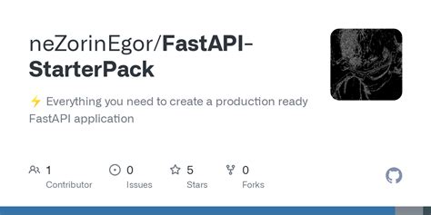 fastapi starterpack docker compose yaml at main · nezorinegor fastapi
