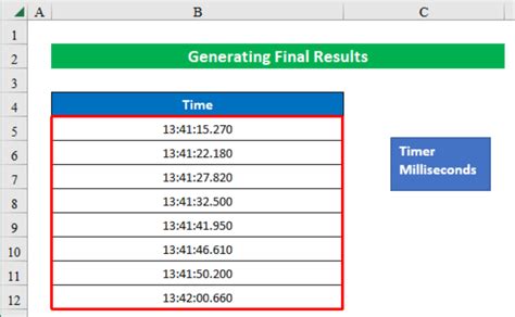 How To Create A Timer With Milliseconds In Excel Vba