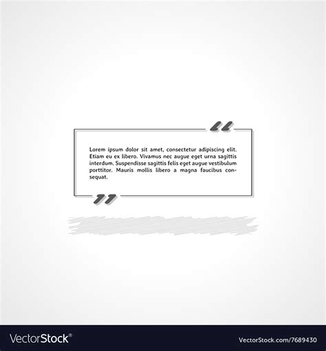 Quotation Mark And Text Box Royalty Free Vector Image