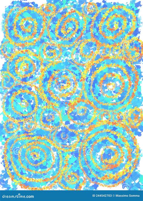 Aurora Pattern Puddle During A Rainy Day Stock Illustration