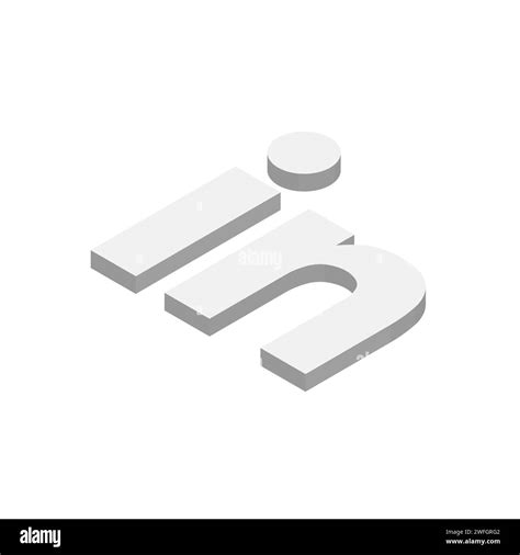 Linkedin Social Media App Icon 3d Isometric Vector Illustration Stock