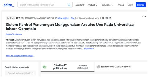 Sistem Kontrol Penerangan Menggunakan Arduino Uno Pada Universitas Ichsan Gorontalo