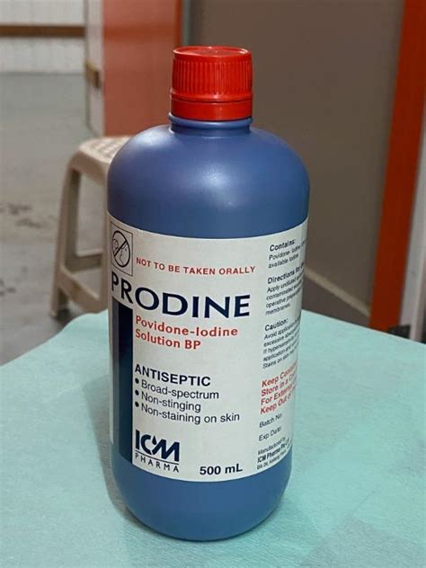 Prodine Povidone Iodine Solution 500ml Health And Nutrition Medical
