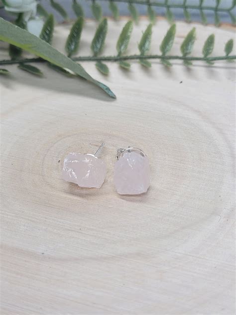 Rose Quartz Stud Earrings — Starseed Crystal Online Crystal