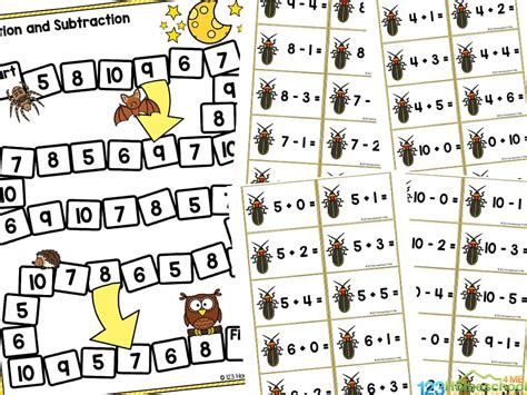 free printable addition and subtraction games