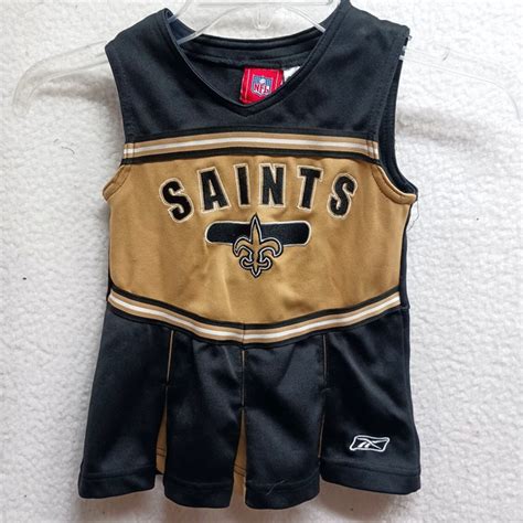 Nfl Other New Orleans Saints Cheerleader Dress One Piece Black Gold