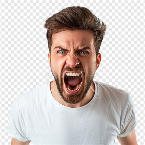 Angry Man Shouting Portrait Stock Illustration Illustration Of Tshirt