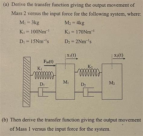 [solved] A Derive The Transfer Function Giving T Solutioninn