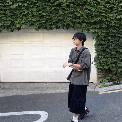 와이드 카고 버뮤다 팬츠 블랙 Kream