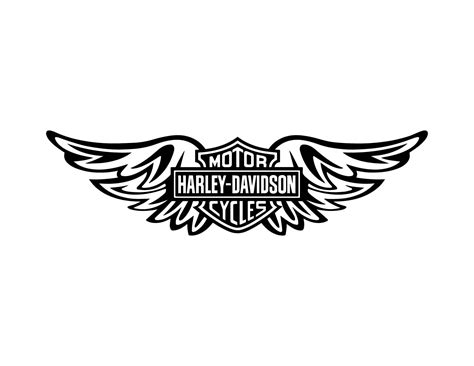 Harley Davidson Logo With Wings Outline
