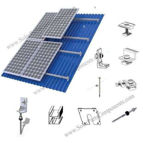 Solar Panel Roofing System With Mountings And Tools