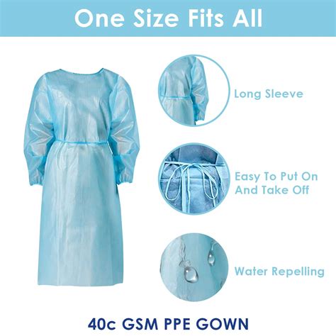 Ppe Gowns Disposable Disposable Isolation Gowns With Thumb Loops And