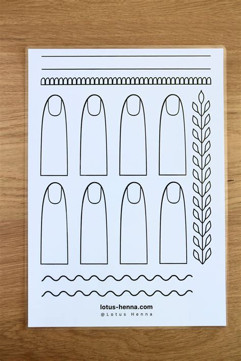 Henna Practice Sheet Lotus Henna