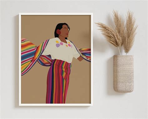 El Salvador Art Print Salvadoran Woman Poster Salvador Traditional