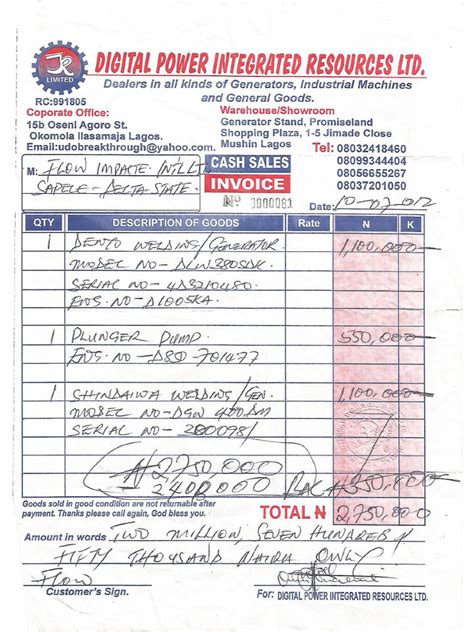 Welding Machine Receipt 2 Pdf