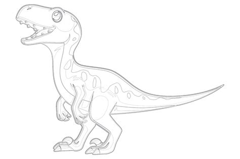 Blue Jurassic World Coloring Pages