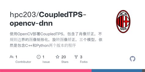 Github Hpc203coupledtps Opencv Dnn 使用opencv部署coupledtps，包含了肖像矫正