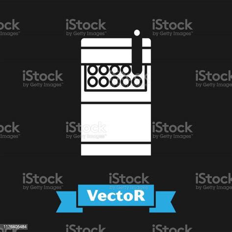 흰색 열기 담배 팩 상자 아이콘 검은 색 배경에 격리 담배 팩 벡터 일러스트레이션 0명에 대한 스톡 벡터 아트 및 기타 이미지 0명 개념 금지됨 Istock