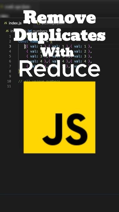 How To Remove Duplicates With Reduce Js Function Shorts Programming