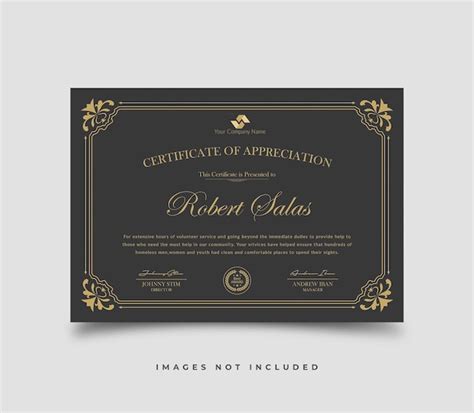 Premium Vector Vector Certificate Template