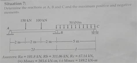 Solved Situation 7determine The Reactions At Ab ﻿and C