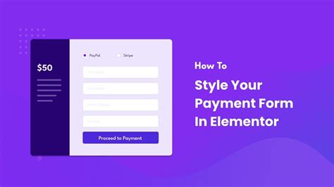 How To Style Your Payment Form In Elementor Using Better Payment Youtube
