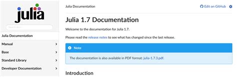 Julia Manual In Ebook Format Community Julia Programming Language