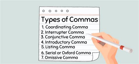 7 Types Of Commas Usage And Examples