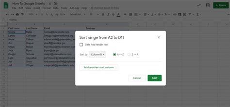 How To Sort In Google Sheets To Find Data More Quickly Android Authority