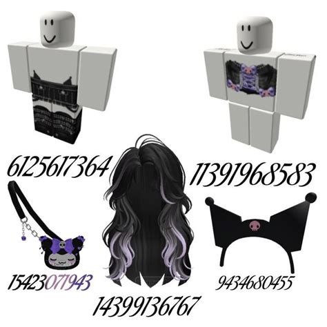 💜🖤kuromi Outfit Code For Brookhaven In Roblox💜🖤 Em 2025 Roupas De