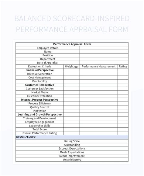 Free Scorecard Templates For Google Sheets And Microsoft Excel Slidesdocs