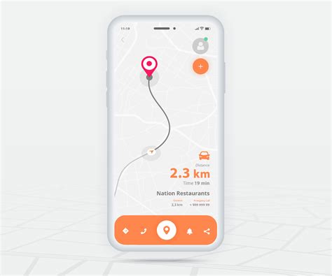Map Gps Navigation App Ux Ui Concept Mobile Map Application Smartphone App Search Map
