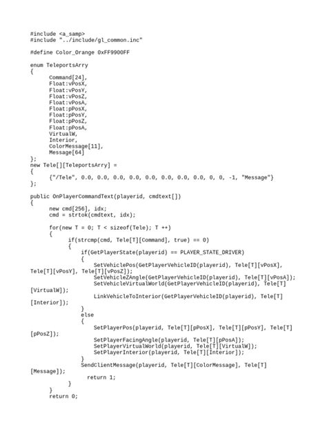 Samp Il Array Teleports System V10 By Lustcher Pdf