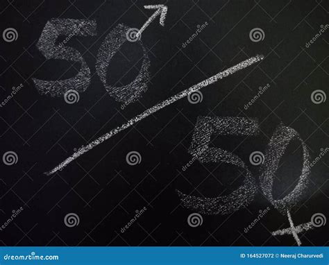 Sex Education Symbol Participation 50 Percent Displaying On Chalkboard