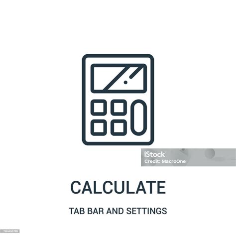 탭 모음 및 설정 컬렉션에서 아이콘 벡터를 계산 합니다 얇은 라인 개요 아이콘 벡터 일러스트 레이 션을 계산 합니다 0명에 대한 스톡 벡터 아트 및 기타 이미지 Istock