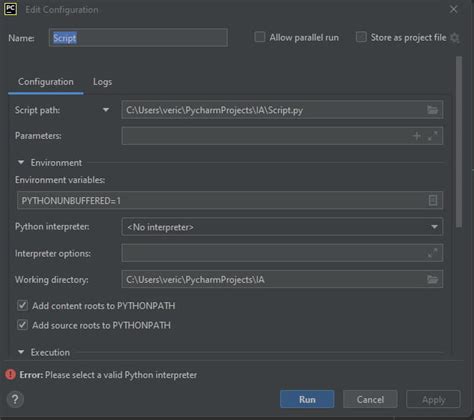 PyCharm Pas d interpréteur python Résolu