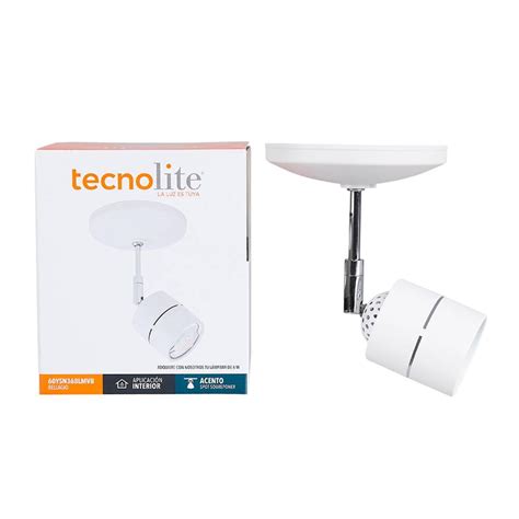 Lámpara Spot De Sobreponer Dirigible Tecnolite Mod60ysn368lmvb Foco No
