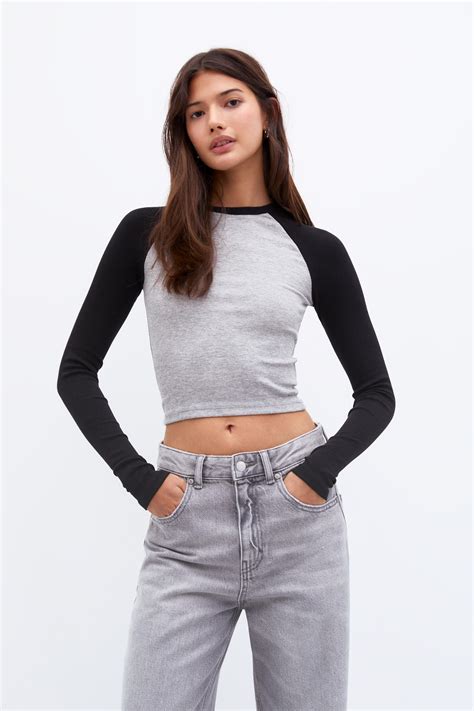 Camisetas De Manga Larga De Mujer Pullandbear