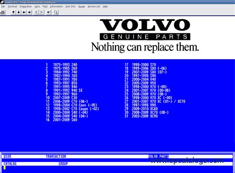 Volvo Epc Spare Parts Catalog Book Repair Manual Engine Model Online
